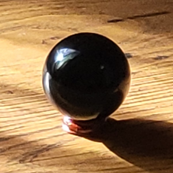 Large Black Obsidian Sphere Crystal Ball Orb Scrying Divination ...