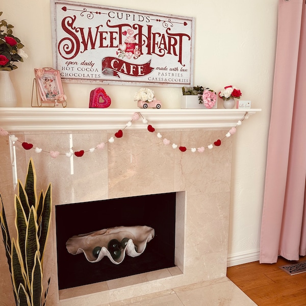 Cupid's Sweetheart Cafe Cocoa Bar Valentines Day Sign Modern Farmhouse ...