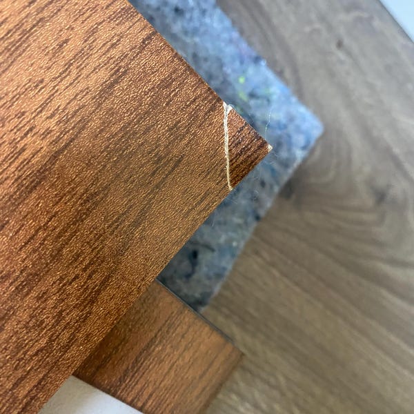 Walnut Abstract Wood Sculpture Art Table Top - Minimalist Book Shelf ...