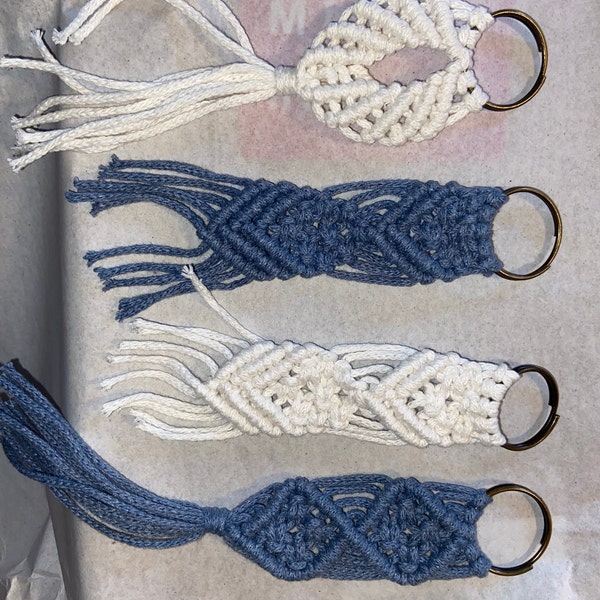 Personalized Macrame Keychain, Christmas Gifts for Her, Bulk Gifts - Etsy