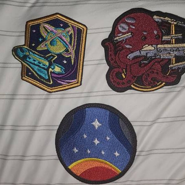 Glocktopus Starfield Patch/iron On/sew On/ Hook/ 3.54 X 4.02 - Etsy
