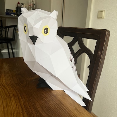 Papercraft Owl PDF, SVG for Cricut Projects Papercraft 3D Owl Decor Low ...