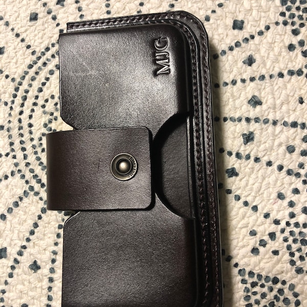 Leather Dual Phone Case, Leather Double Phone Case, Case Holds Two ...