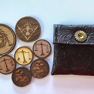 20 Custom Two-sided Laser Engraved Game Wood Tokens - Etsy