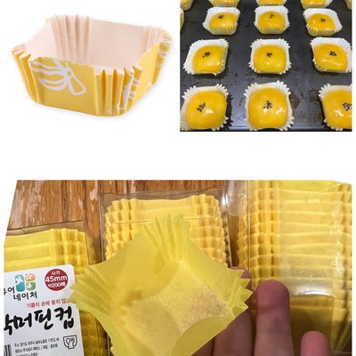 100 Paper Baking Cups Oven Safe Square Baking Cups Parchment Cups Small ...