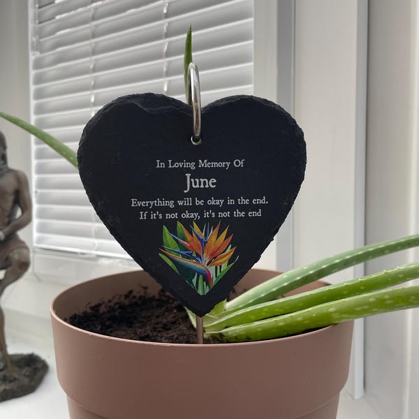 Best Dad in the World Memorial Slate Fathers Day Hanging Plaque on Rod ...