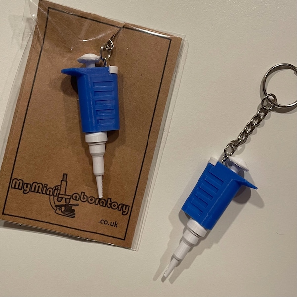 Pipette Keychain With Personalisation Science Keyring - Etsy