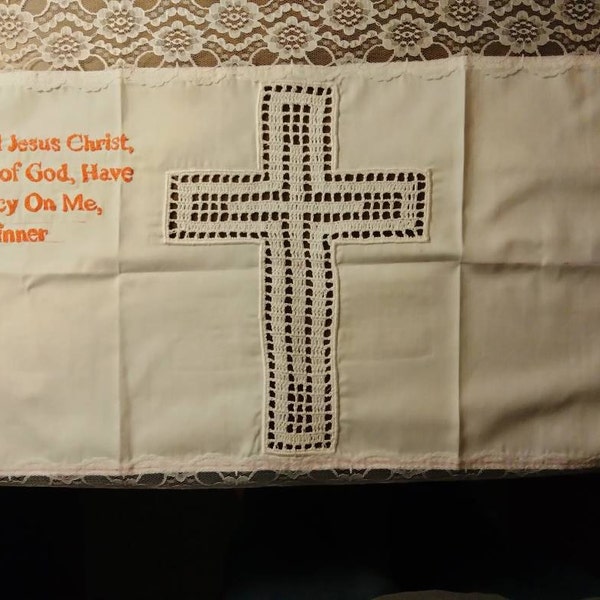 Small Altar Cloth Christian Table Runner Personalized Religious Lace ...