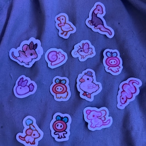 Mini Strawberry Bunny and Flower Bunny Sticker Set of 2 / Cute - Etsy