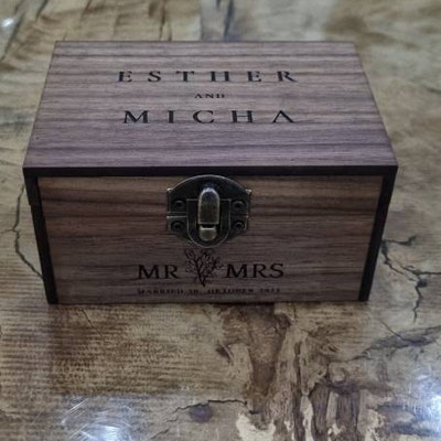 Custom Personalized Wooden Keepsake Box Gift for Him, Her, Boyfriend ...