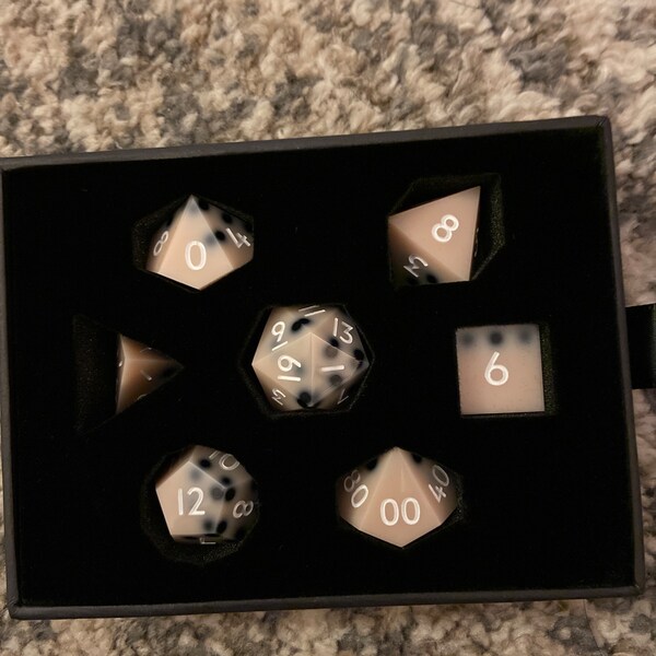Milk Tea Boba Dice - Kawaii Dice, Boba Dice, Handmade Resin Sharp Edge ...