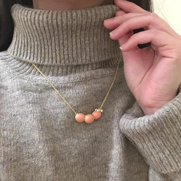 Peony Blossom Momo Coral Ring - 14K Yellow Gold, Natural Carved Momo ...