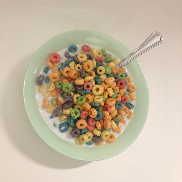 Hanging Faux Food Cereal Wall Art Decor Bespoke Lucky Charms Fruit ...