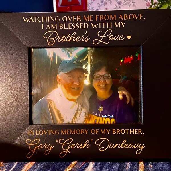 Brother Memorial Picture Frame | Loss of Brother Sympathy Gift ...