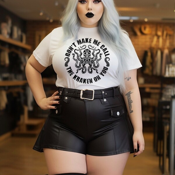 Plus Size Goth Clothing Mockup, White Bella Canvas 3001 Mockup Gothic ...