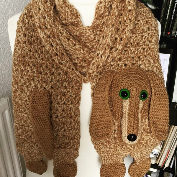 Dachshund - Scarf Crochet Pattern With Tutorials - Instant Download - Etsy