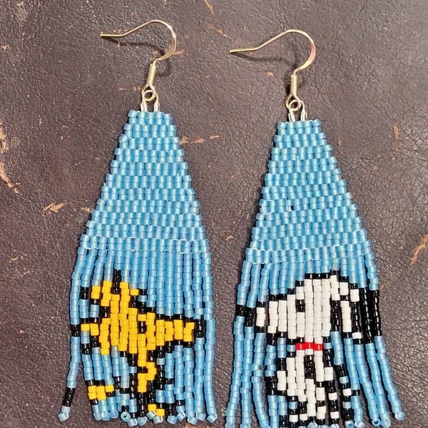 Cartoon Bead Earrings Pattern Pdf|brick Stitch Seed Bead Digital ...
