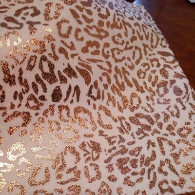 Printed Felt // Metallic Printed Wool Felt // LEOPARD Printed - Etsy