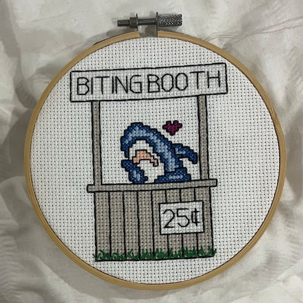Biting Booth Shark Cross Stitch Pattern PDF - Etsy