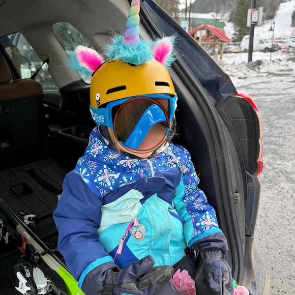 Cat Ears Candy Pink Faux Fur That Sticks on (your Helmet!)ski Bike ...
