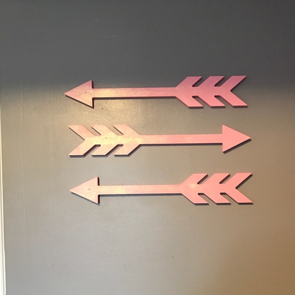 Set of 3, Wooden Arrow, Rustic Wooden Arrow, Arrow Wall Art, Native ...