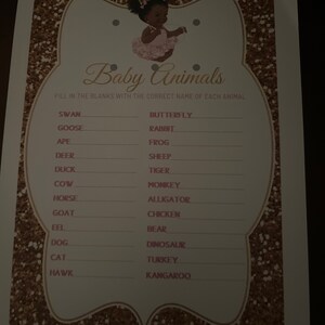 Baby Shower Game Pictionary Little Princess EMOJI Pictionary - Etsy