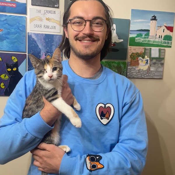 Calico Cat Iron on Patch for Clothes, Backpacks, Hats, Bags, Etc ...