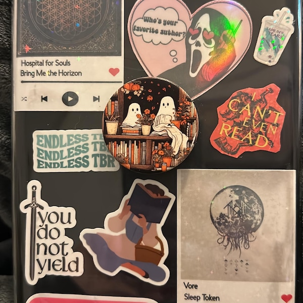 Unused Sticker Club Cute Pink and Purple Girly Sticker Laptop, Kindle ...