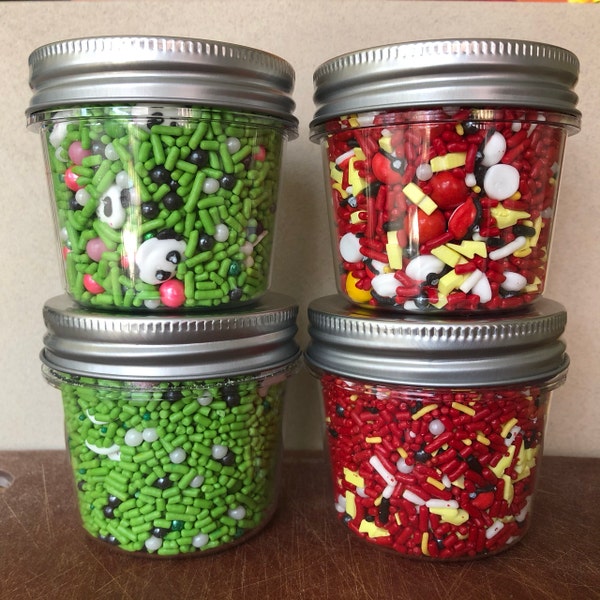 Cute Pandas - Custom Theme Sprinkle Mix Jars- Animal Cupcake Toppers ...