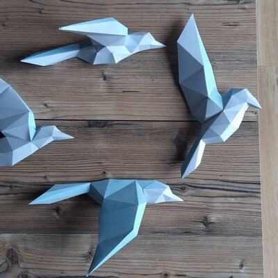 4birds Paper Model,papercraft , DIY , Low Poly , PDF Papercraft , Birds ...