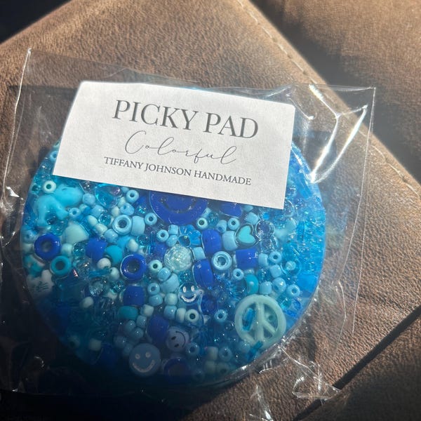 Large Bead Color Pick Pad - Fidget Pick Toy - Pick Pad - Pick, Peel ...
