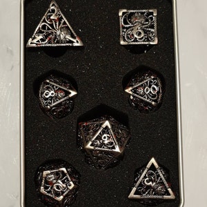 Dnd Dragon D20 Metal Polyhedral RPG Drip Blood D6 Hollow - Etsy