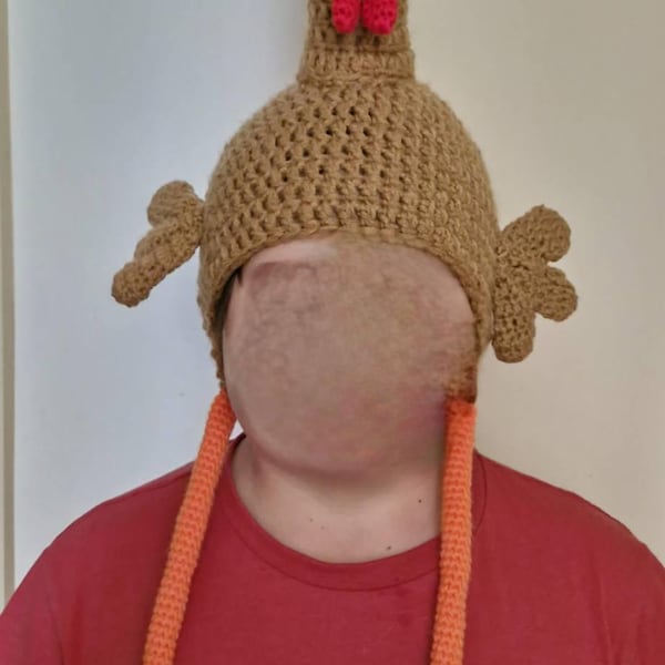 Crochet Chicken Hat Pattern With Video Tutorials (PDF Pattern) - Etsy