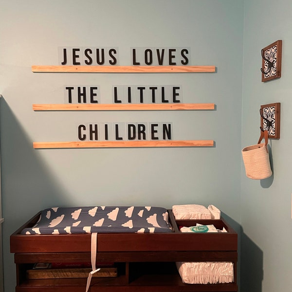 Extra Letter Set + Picture Pack Option for Letter Ledges | Black or ...