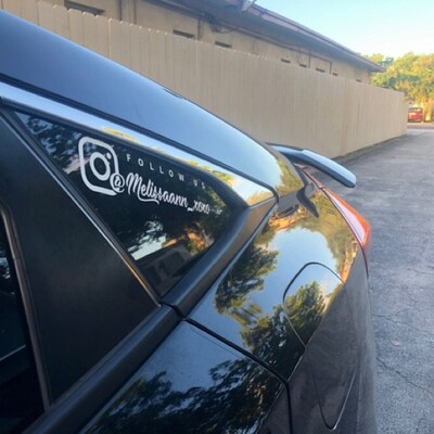 Follow Us Me INSTAGRAM Custom Vinyl Decal Personalized Text - Etsy