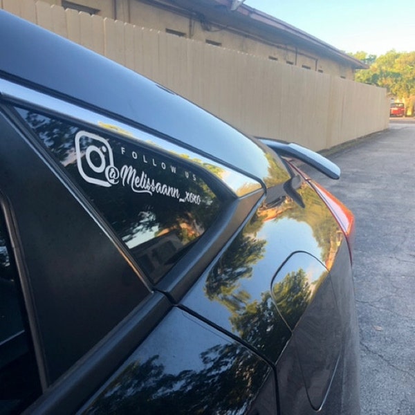 Follow Us Me INSTAGRAM Custom Vinyl Decal - Personalized Text Vinyl ...