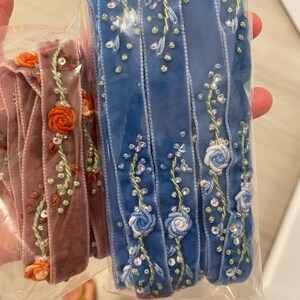 3/8 Vintage Embroidered Ribbon W/beads & Sequins on | Etsy