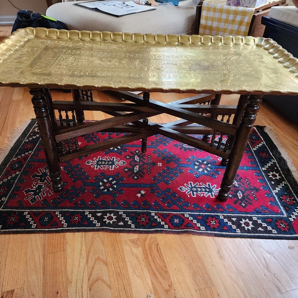 Vintage Syrian 16 Height Wooden Wall Mirror Frame, Marquetry Wall ...