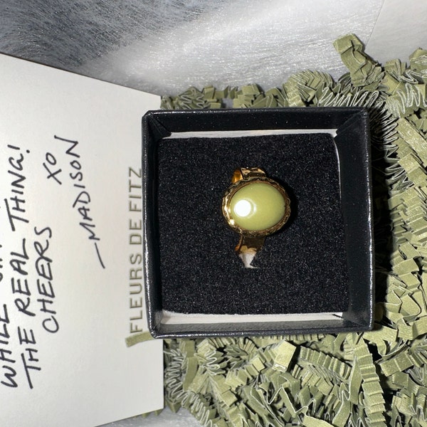 Silver Martini Ring | Olive Cocktail Ring | Hammered Silver Statement Ring - Etsy