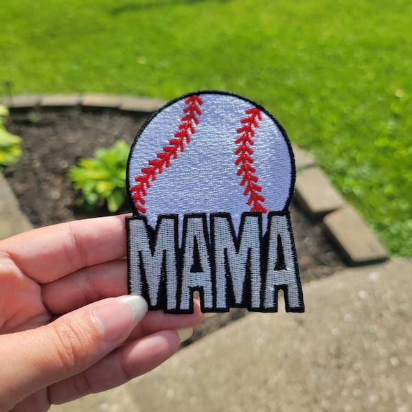 Baseball Mama Patch: Embroidered Iron-on Patch for Trucker Hat - Etsy