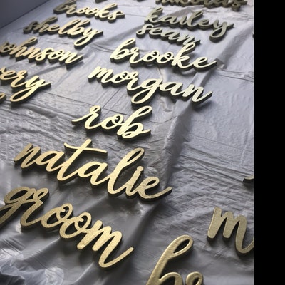 SET OF 10 Laser Cut Wooden Names I - Etsy