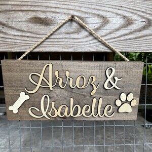 Dog Name Sign 3D Dog Name Sign Custom Dog Name Sign - Etsy
