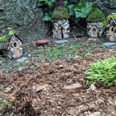 Mini Garden Stone Cottage, Garden Decor - Etsy