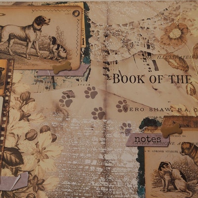 Dog Junk Journal Kit, Printable Journal Kit, Digital Collage Sheets ...