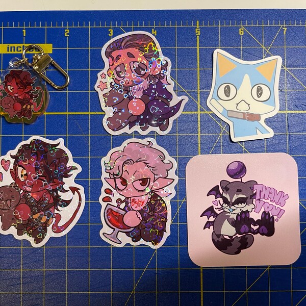Baldur’s Gate 3 BG3 Gachapon Vinyl Sticker Minthara Astarion Wyll Lae ...