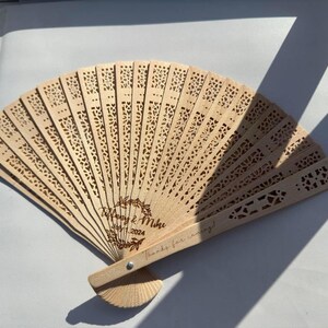 Custom Gift Wrapping Wedding Fans Rustic Fans Wedding Favor Fan ...