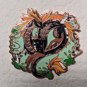 Thai Tea With Boba Dragon Enamel Pin Bubble Tea Dragon - Etsy