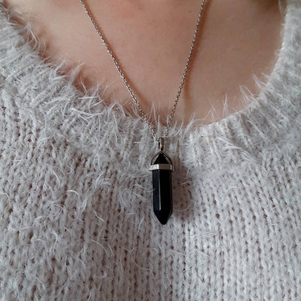 Norse Witch Pendulum Necklace, Crystal Dowsing Amulet, Wiccan Spiritual ...