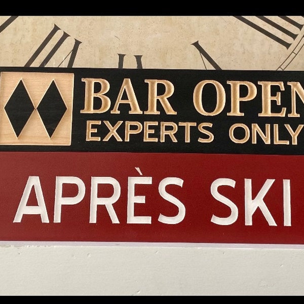 Carved Rustic Wood Bar Sign, It's 5 O'clock Somewhere Pub Beer Lodge ...