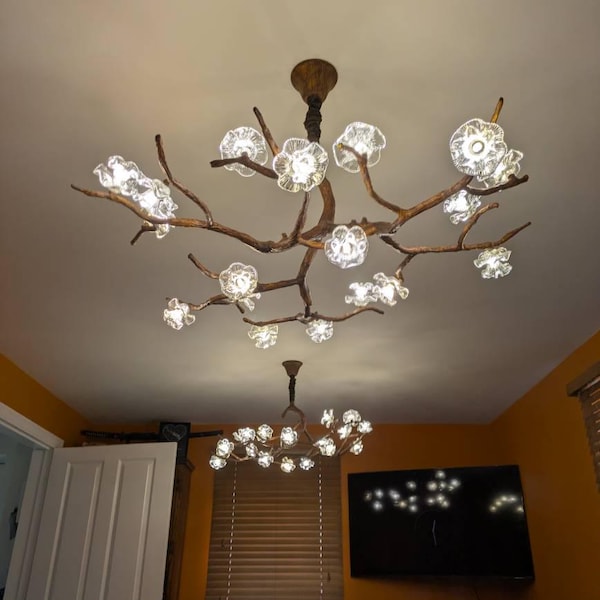 Tree Branch Chandelier Moon Art Pendant Light for Home and Shop Art ...